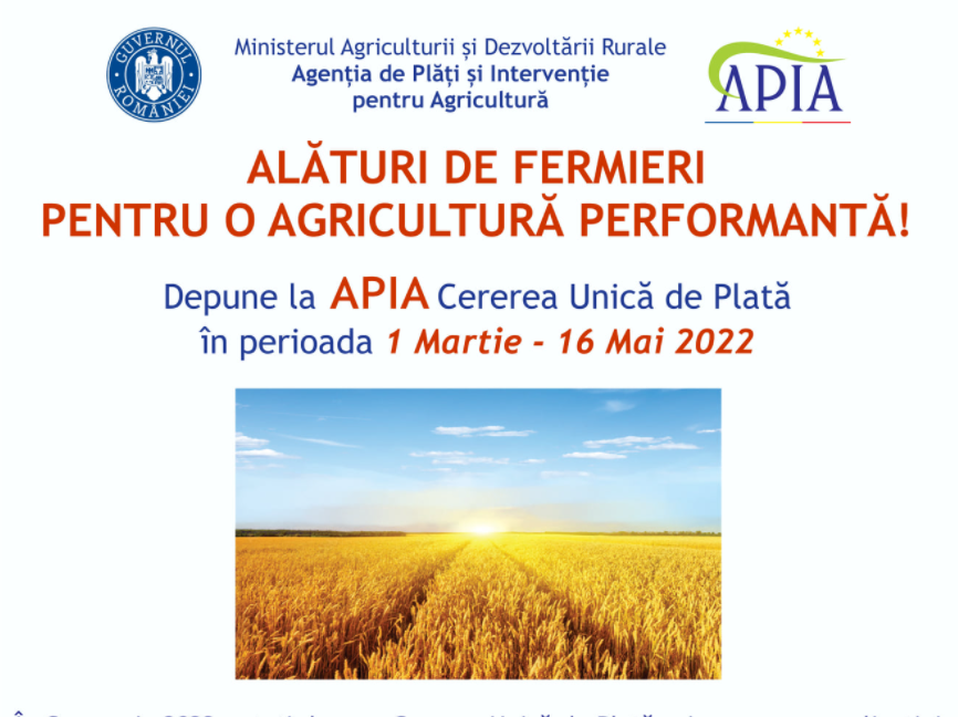APIA: A demarat Campania de primire a Cererilor Unice de Plată pentru anul 2022 - ZIAR DE BISTRIȚA