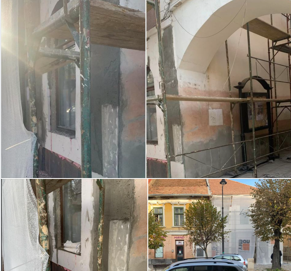Proprietarii unei clădiri din zona centrală a Bistriței au fost obligați să dea jos polistirenul ...